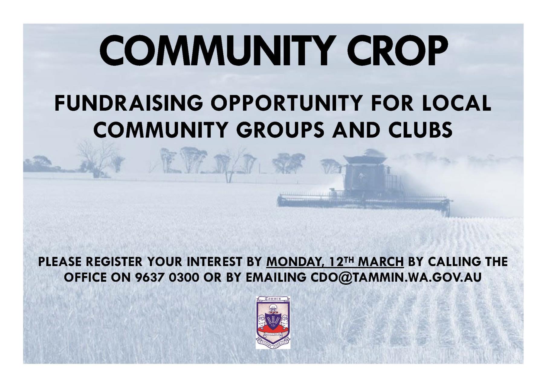 News Story - Community Crop » Shire of Tammin